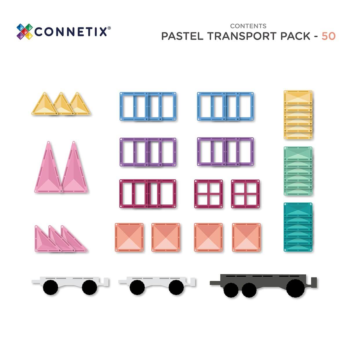 Connetix Pastel Transport Pack 50 pc – Imagine If