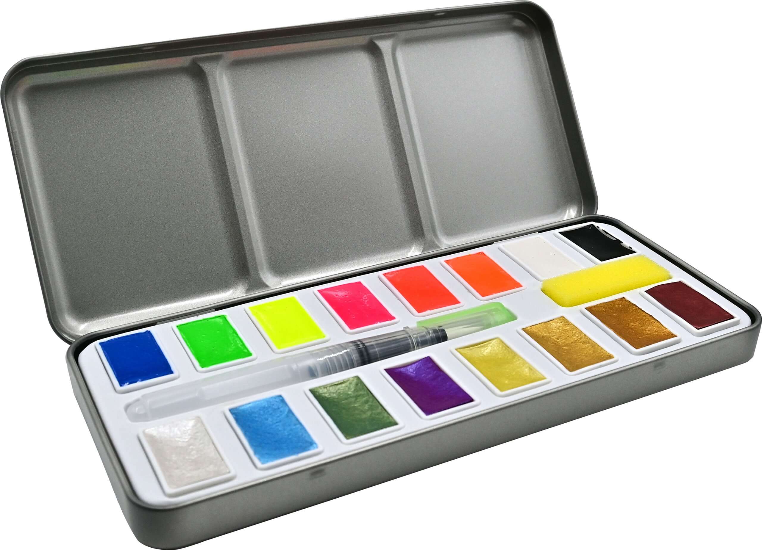 Studio Series Metallic & Neon Watercolor Paint Set – 16 paints – Imagine If