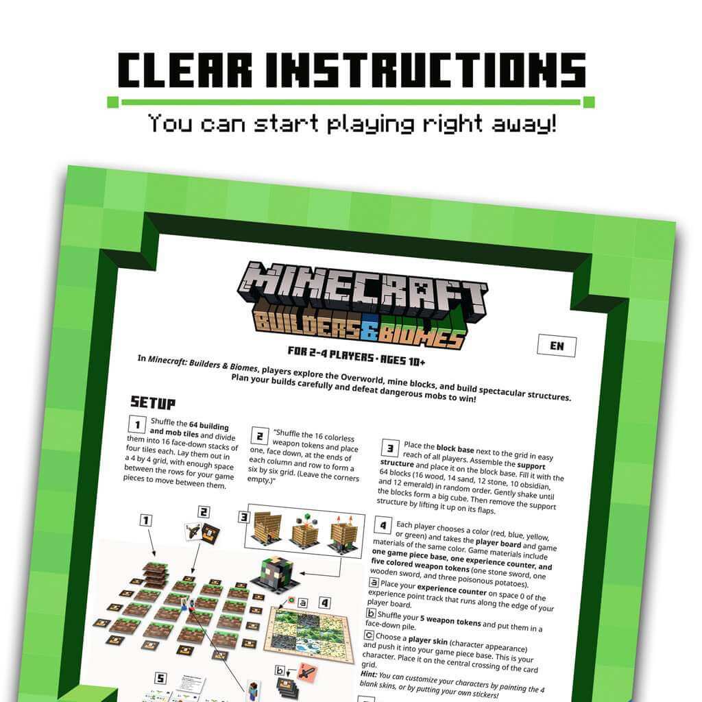 Minecraft Builders & Biomes Board Game – Imagine If