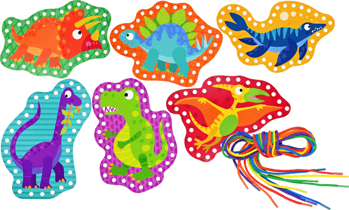 Lacing Cards Dinosaurs – Imagine If