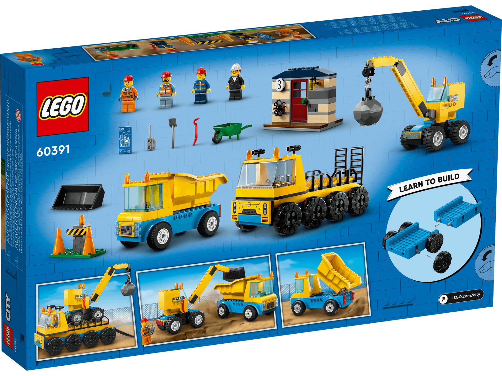 LEGO 60391 Construction Trucks and Wrecking Ball Crane – Imagine If