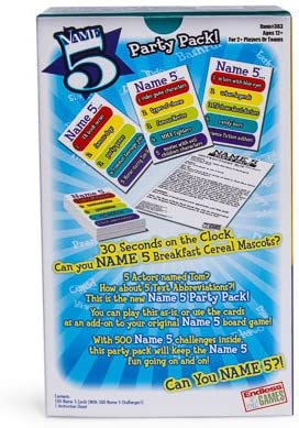 Name 5 Card Game – Imagine If